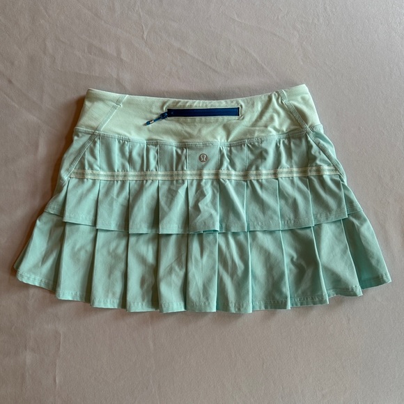 lululemon athletica | Skirts | Lululemon Mint Green Ruffle Tennis Skirt ...